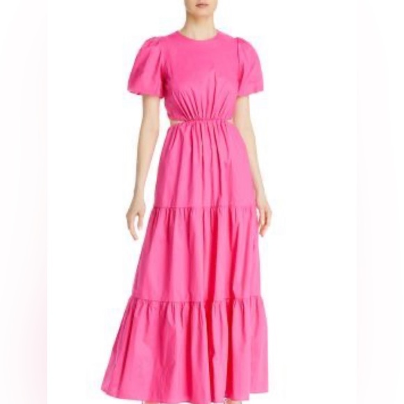 Wayf | Dresses | Wayf Plaza Cut Out Tiered Maxi Dress Pink | Poshmark